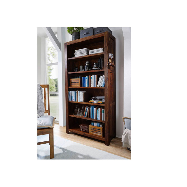Massivmoebel24 Metro Life 200cm H x 100cm W Solid Wood Standard Bookcase | Wayfair.co.uk